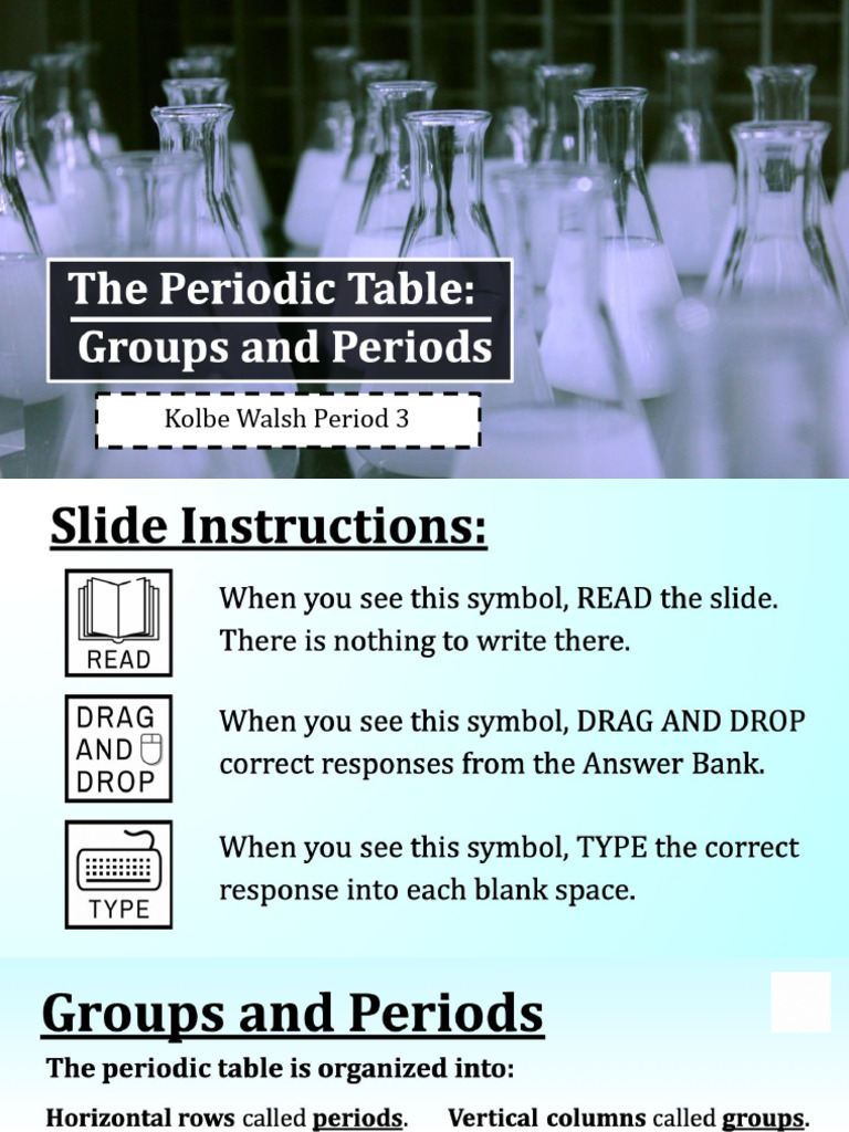 Periodic Table - Interactive Google Slides (Groups, Periods, Trends ...
