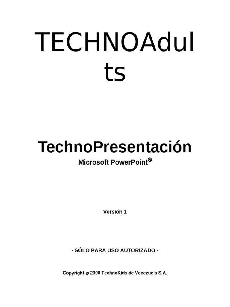 Techno Presentación | PDF | Microsoft PowerPoint | Ventana (informática)