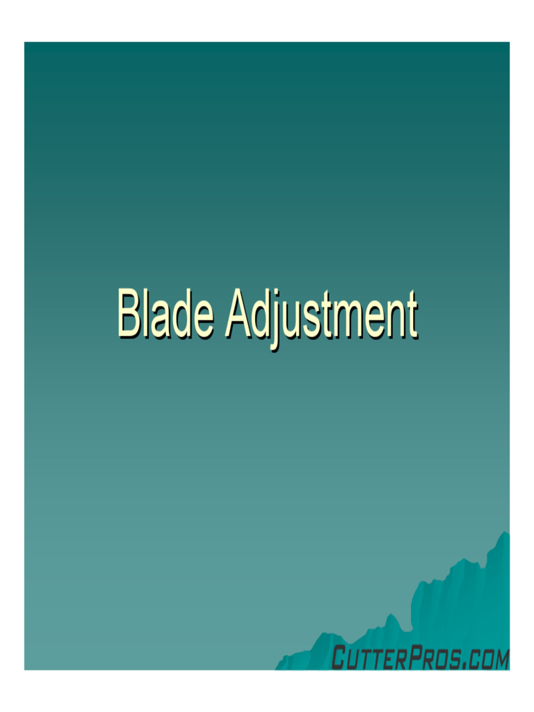Vinyl Cutter Blade Adjustment Guide | PDF | Malware | Computing