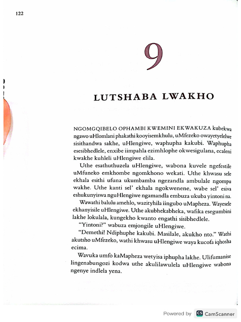 Isahluko 9 Lutshaba Lwakho | PDF