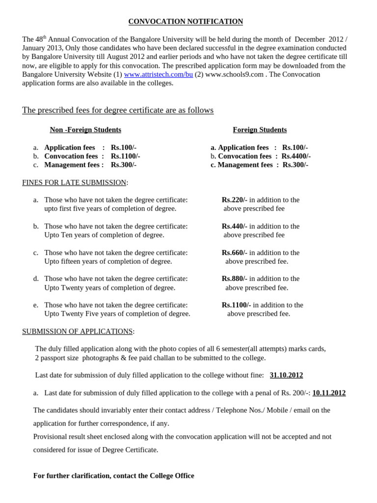 Convocation Notification | PDF | Government And Personhood