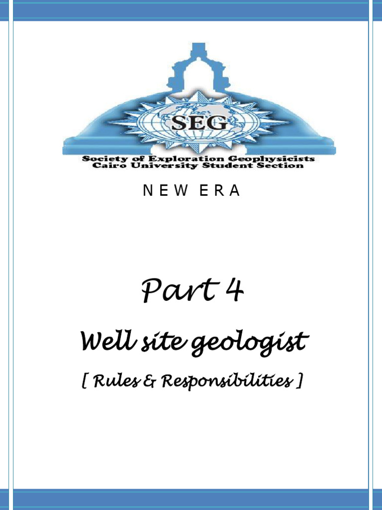 Well Site Geologist Responsibilities Guide | PDF | Casing (Borehole)