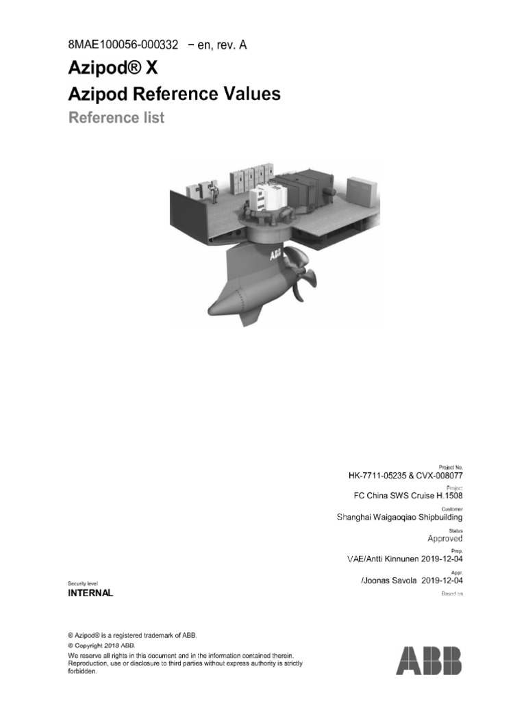 Azipod Reference Values | PDF