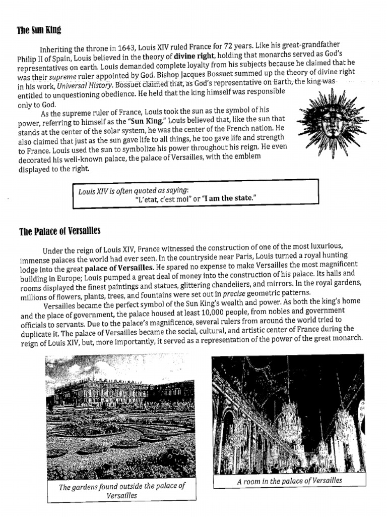 Absolutism Louis Packet | PDF