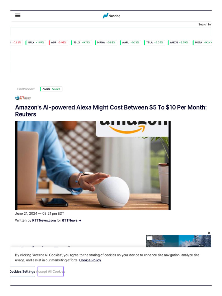 Amazon's AI-powered Alexa Might Cost Between | PDF | Http Cookie | Computing
