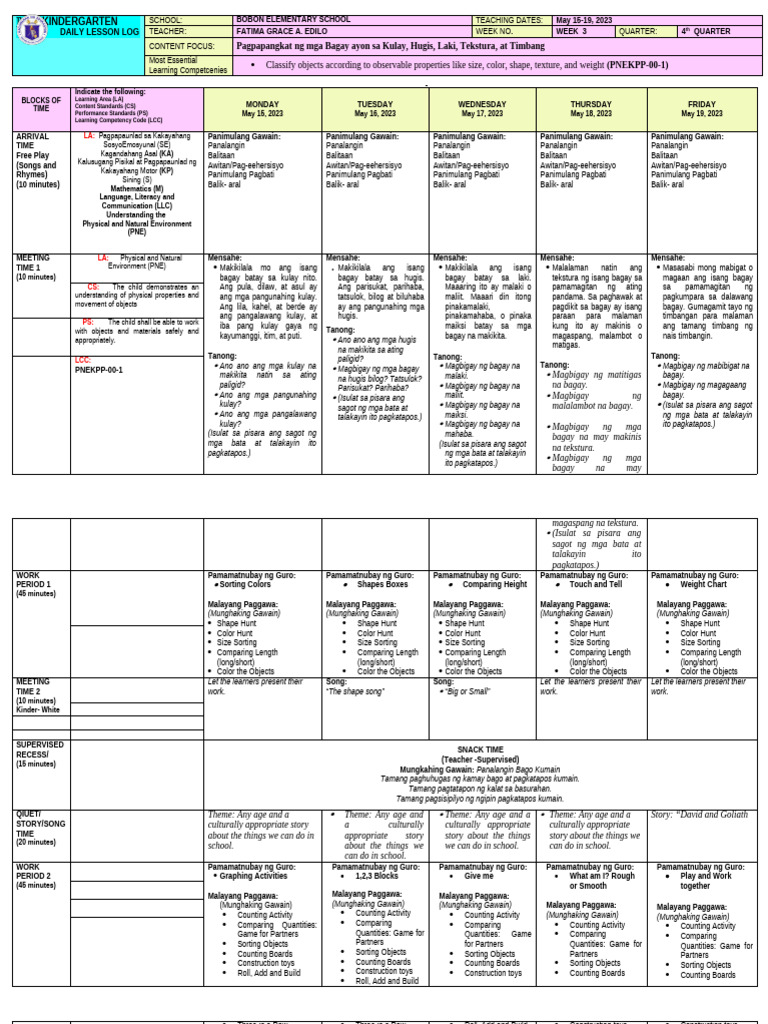 DLL Melc Q4 WK3 | PDF | Cognition