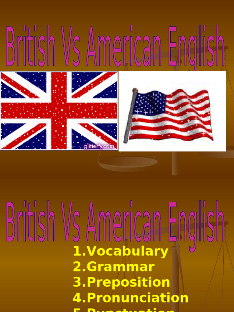 BRITISH Vs AMERICAN ENGLISH Vocabulary | PDF