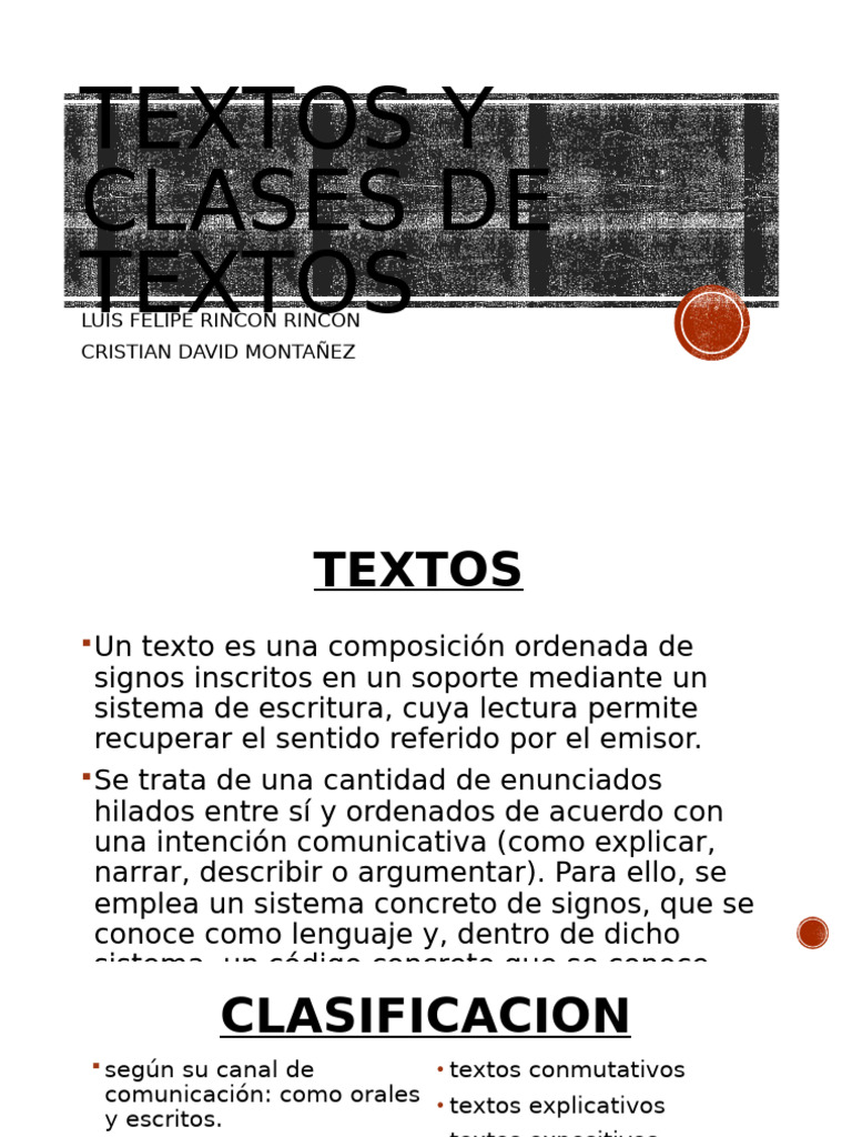 Tipos y Clases de Textos Explicados | PDF | Teoría de la argumentación ...