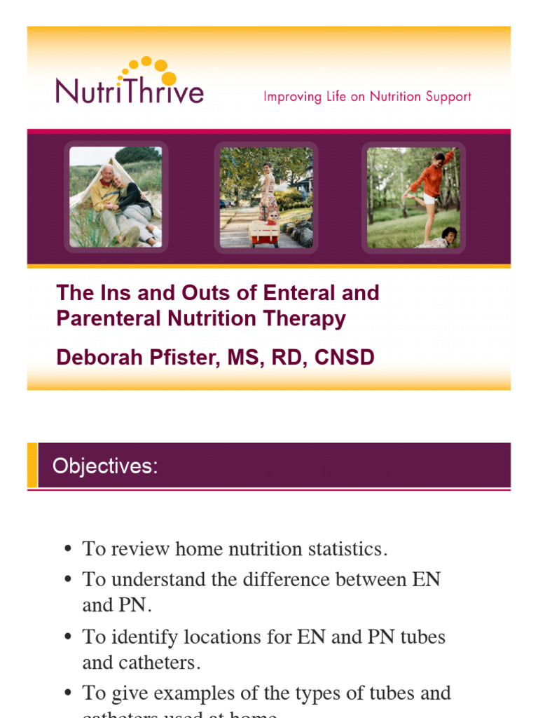 The Ins and Outs of Enteral & Parenteral Nutrition | PDF | Medical ...