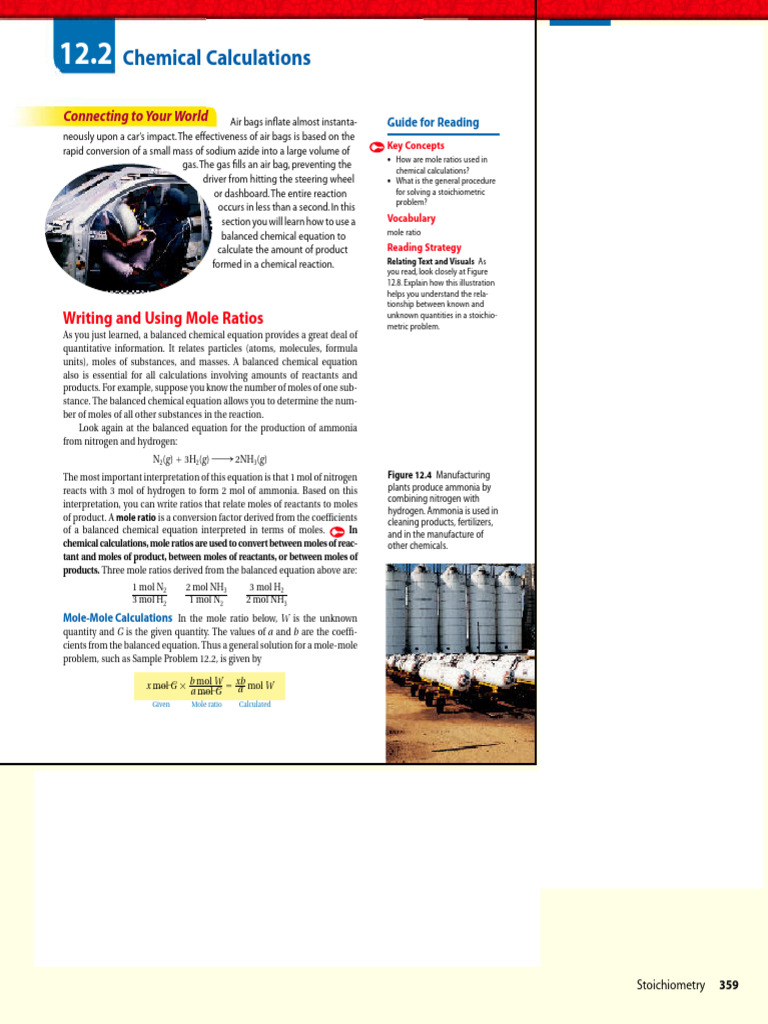 Chapter12 2 | PDF | Stoichiometry | Mole (Unit)