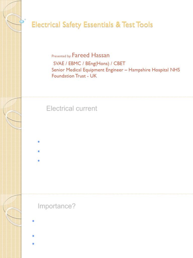 Electrical Safety Essentials & Test Tools 2024 | PDF | Electrical ...