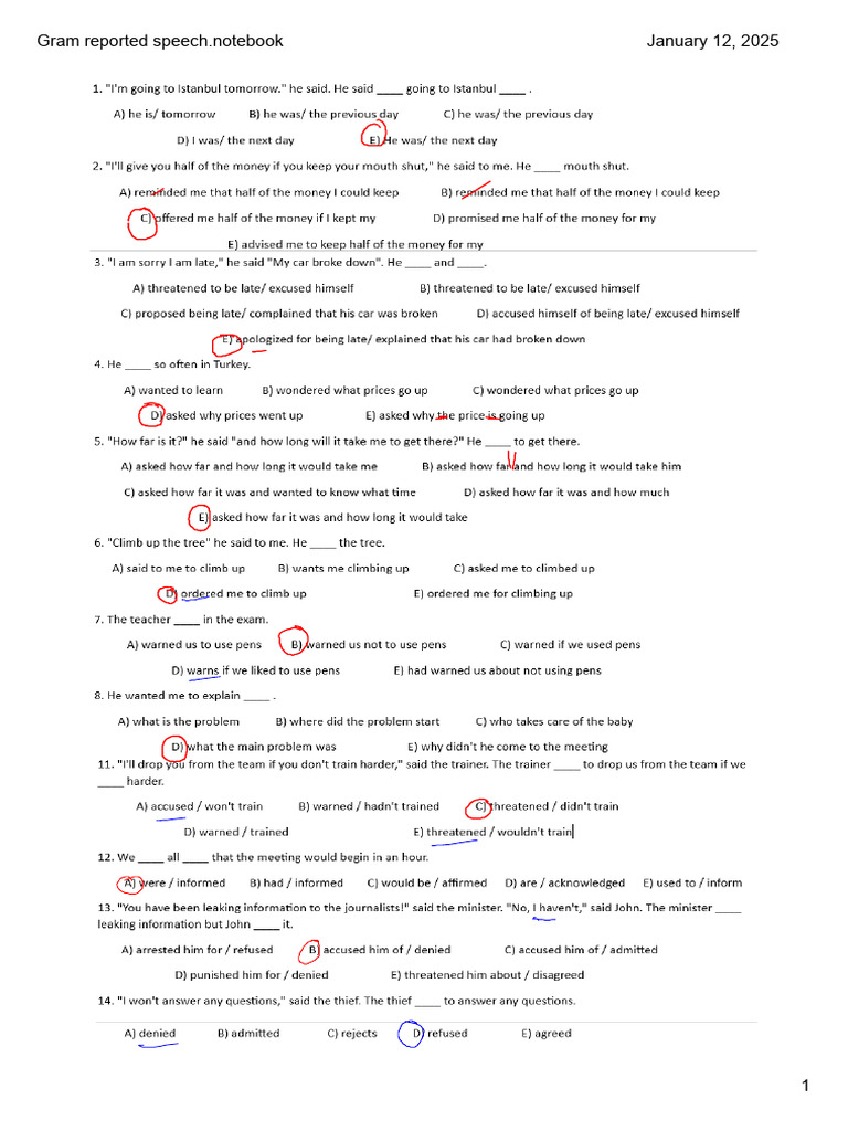 Grammar Revision Jan 12 PDF 2 | PDF
