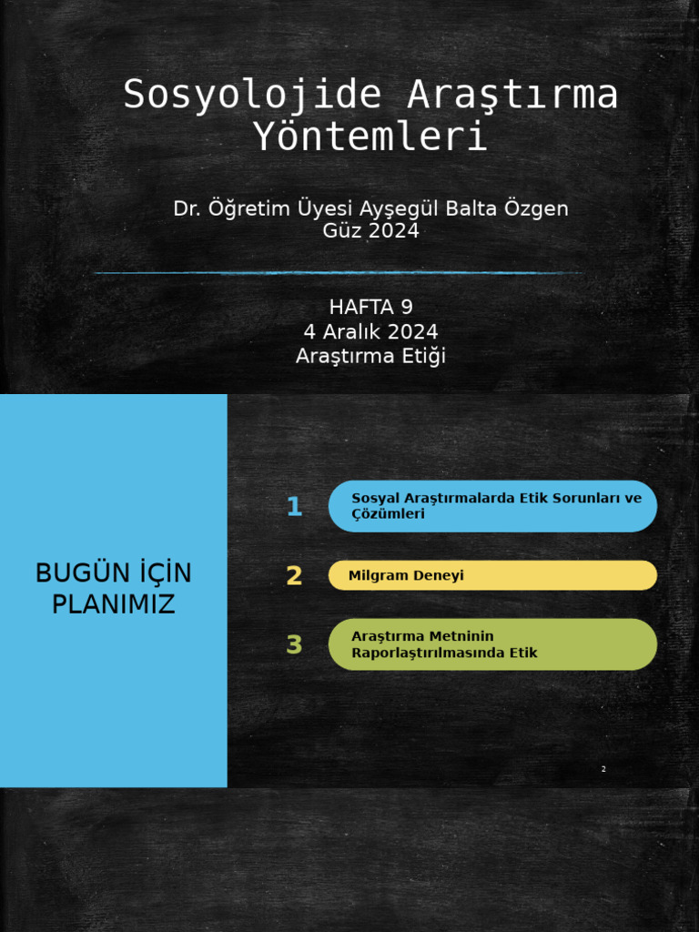 Yontem Hafta 9 4 Aralik 2024 | PDF