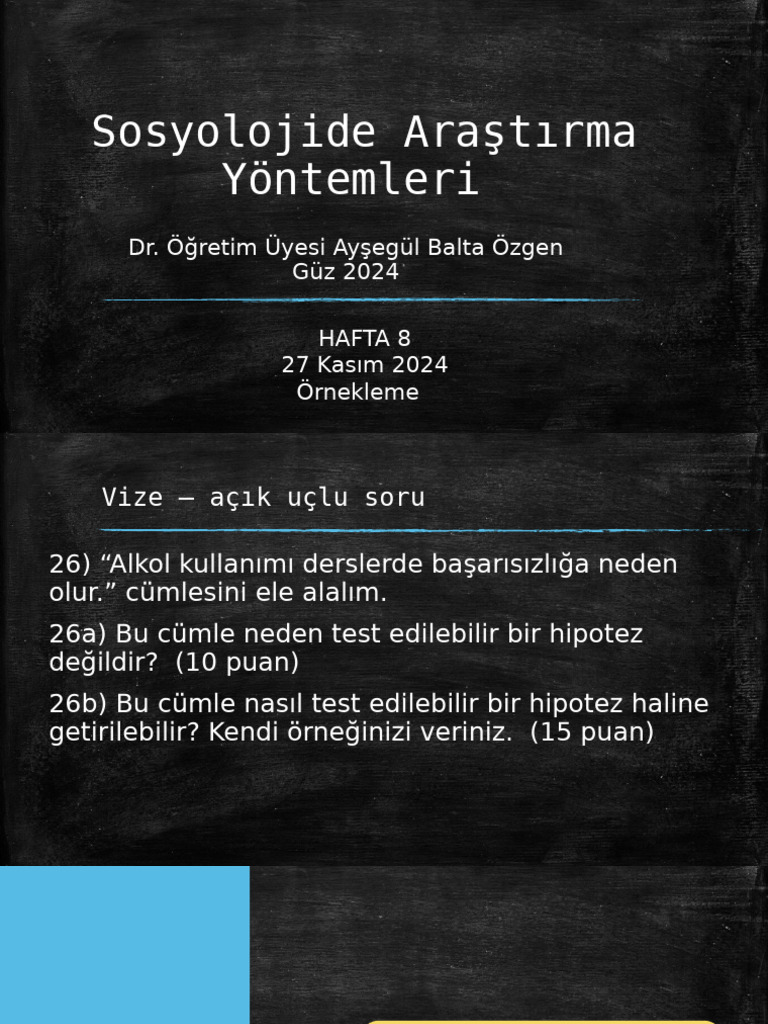 Yontem Hafta 8 27 Kasim 2024 | PDF