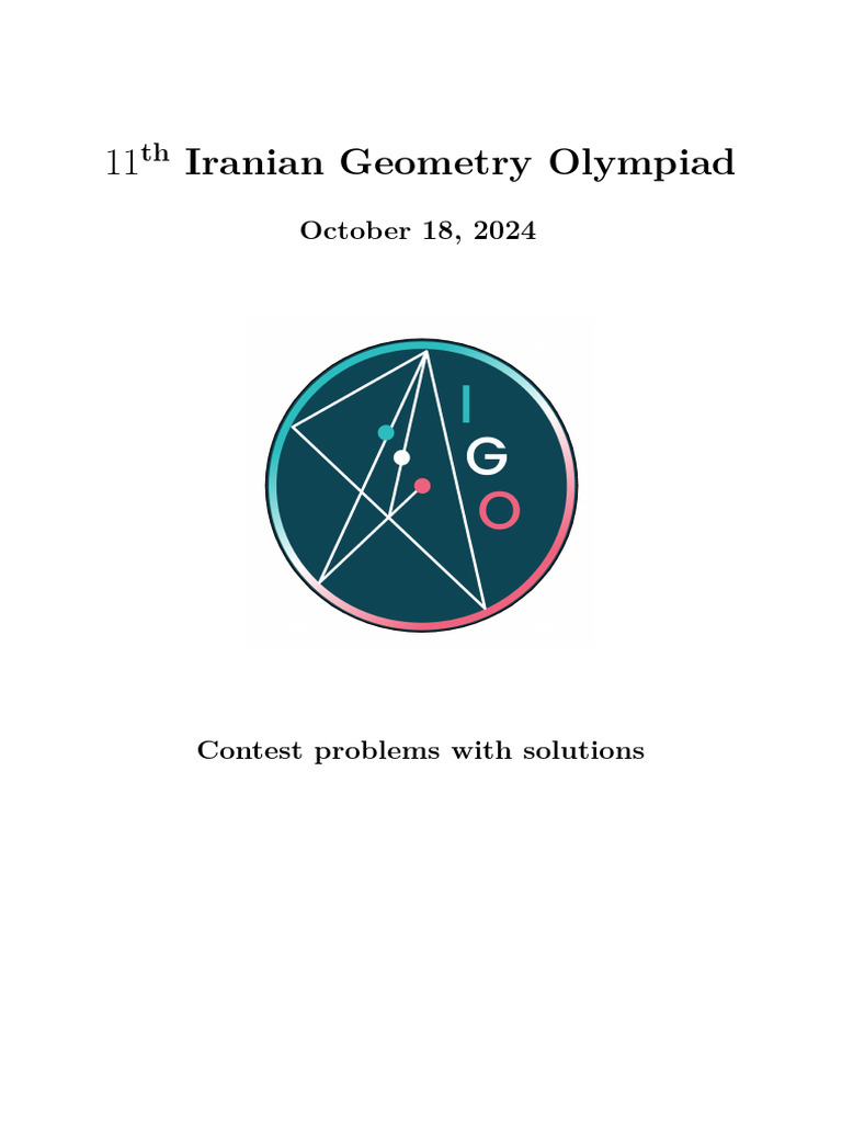 IGO-All-2024-1. Booklet-Sol | PDF | Triangle | Circle