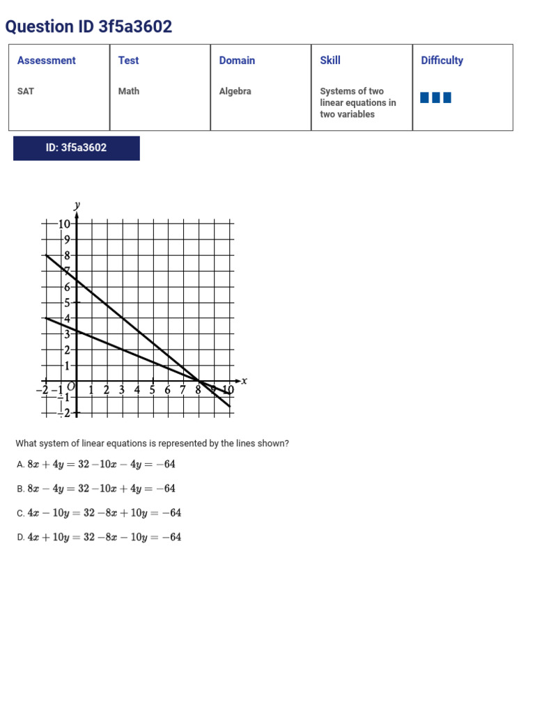 SAT Algebra: Systems of Equations | PDF | Equations | Algebra
