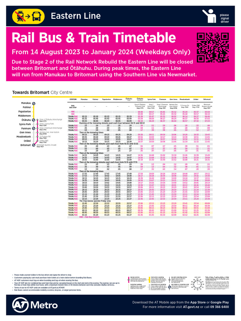 Rail Bus Eastern Timetable Weekdays Only | PDF | Bus | Bus Transport