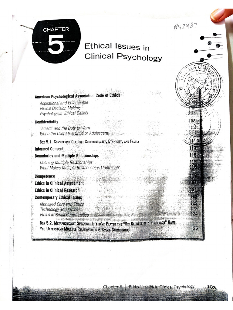 Ethics (With Tarasoff Case Study) | PDF