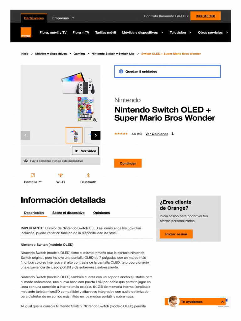 Nintendo Switch OLED + Super Mario Bros Wonder | PDF