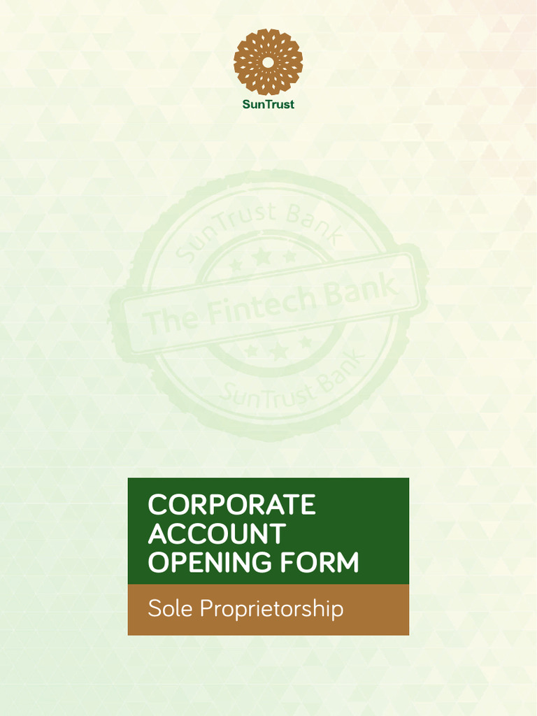 CORPORATE-SOLE-PROPRIETORSHIP-compressed | PDF | Identity Document | Transaction Account