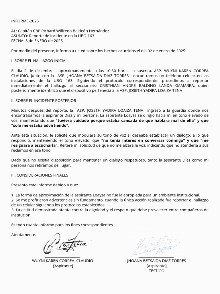 INFORME UBO 163 | PDF