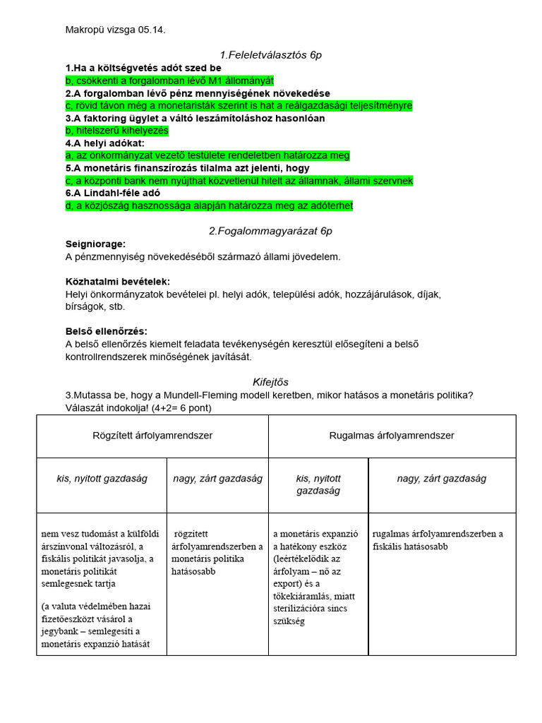 A Vizsga Javított Változata | PDF