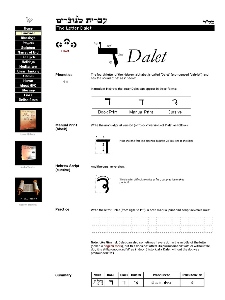 The Letter Dalet | PDF | Languages Of Asia | Western Calligraphy