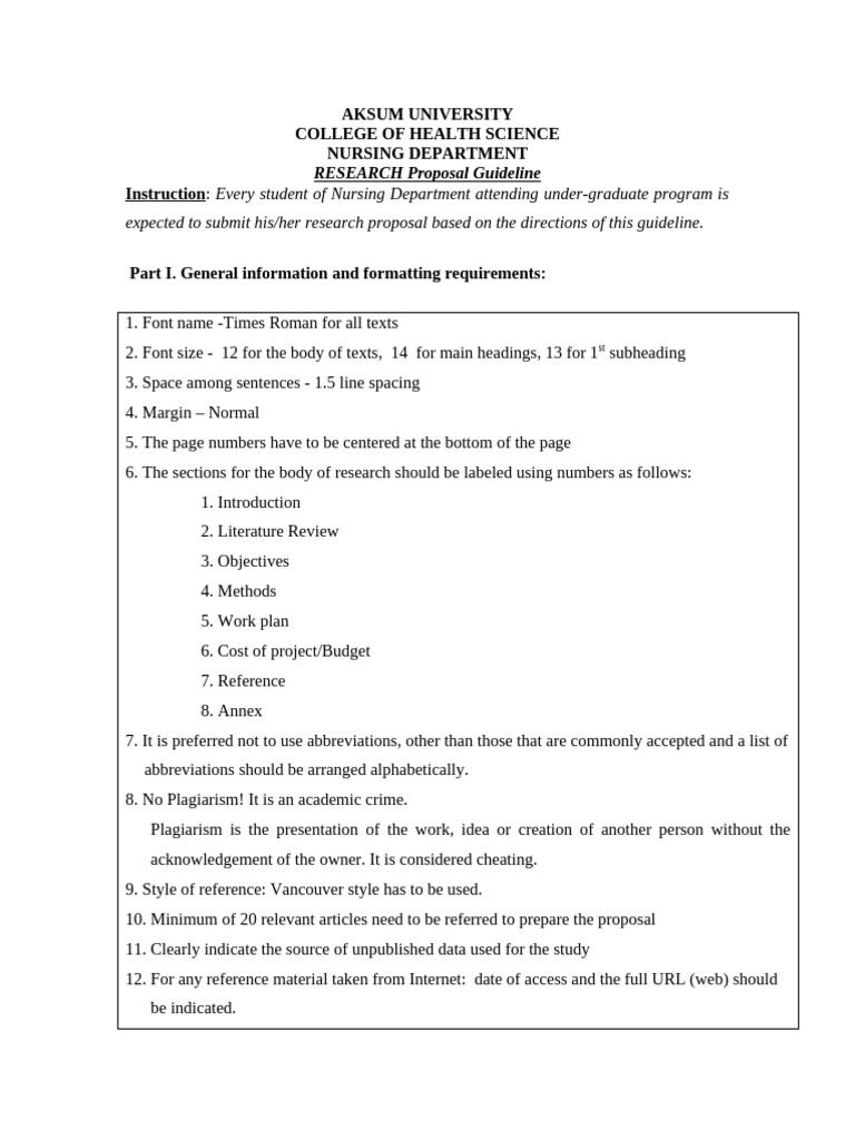 Nursing Research Proposal Guidelines | PDF | Sampling (Statistics ...