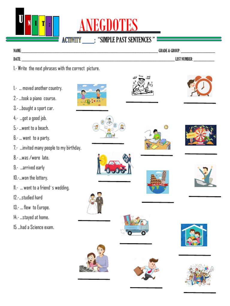 Simple Past Practice Worksheet | PDF