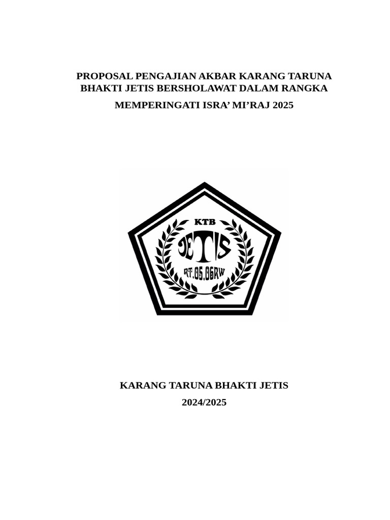 Proposal Pengajian Akbar KTB Jetiss | PDF