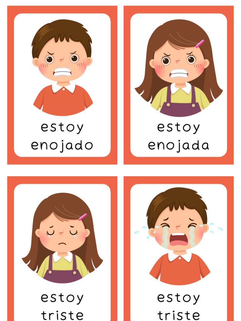 Emociones: Estoy enojado, triste, feliz | PDF