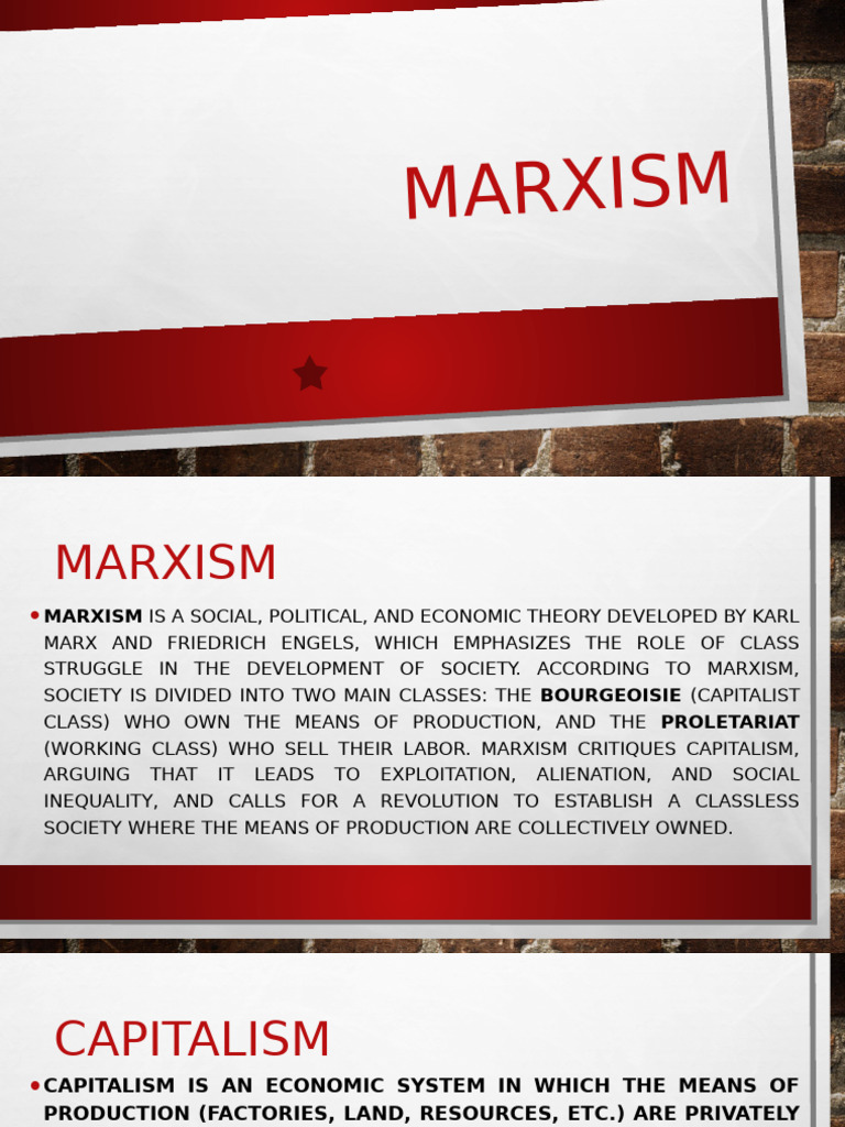 PPT 4 - MARXISM | PDF | Marxism | Capitalism