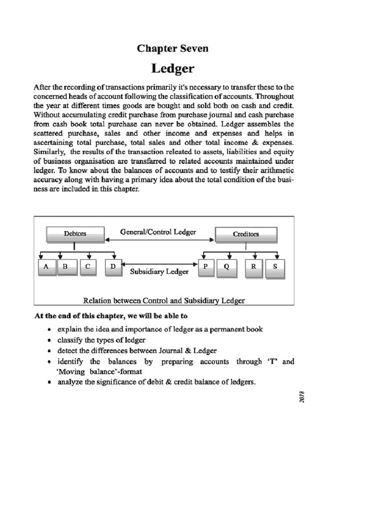 Chapter 7 Ledger | PDF