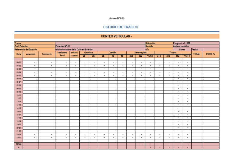 PLANTILLA PARA AFORAR VEHICULOS | PDF | Tecnología de vehículos ...