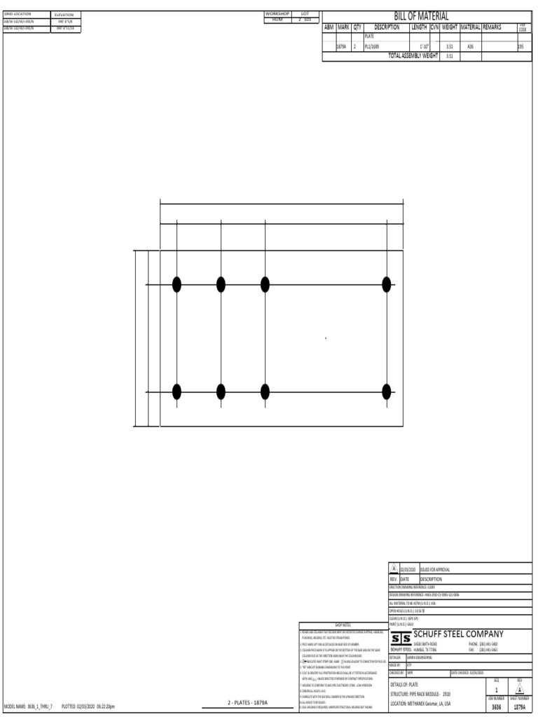 Bill of Material: ABM Mark QTY Description Length Weight Remarks Material CVN | PDF