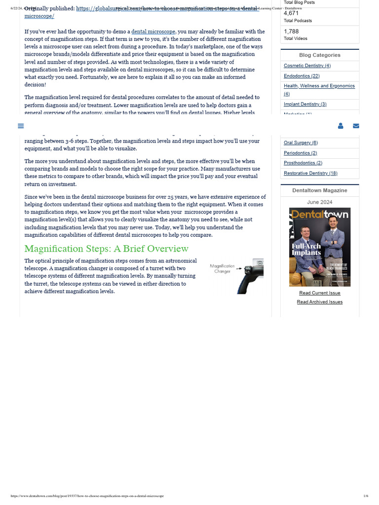 How To Choose Magnification Steps On A Dental Microscope - Global ...