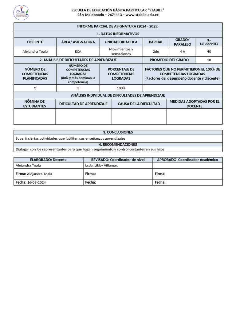 Informe Parcial ECA | PDF | Aprendizaje | Modificación de comportamiento
