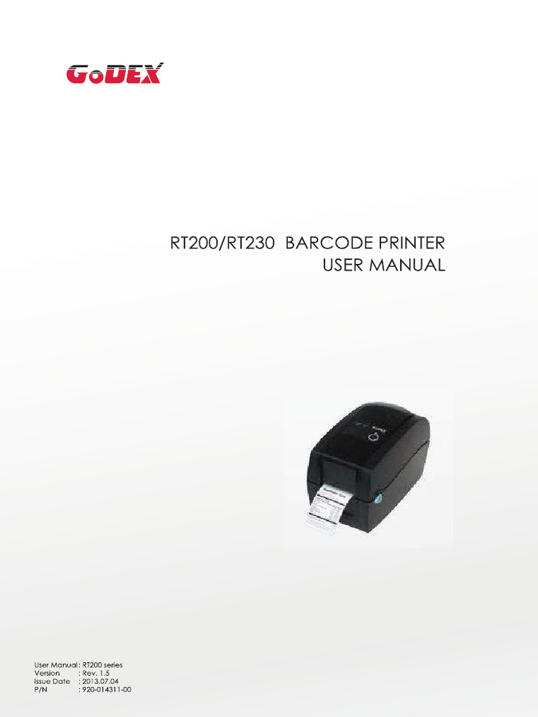 User-Manual-RT200 RT230 (1) | PDF | Printer (Computing) | Icon (Computing)