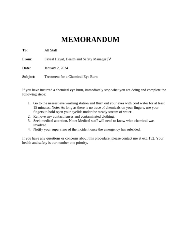 Sample Direct Memo | PDF