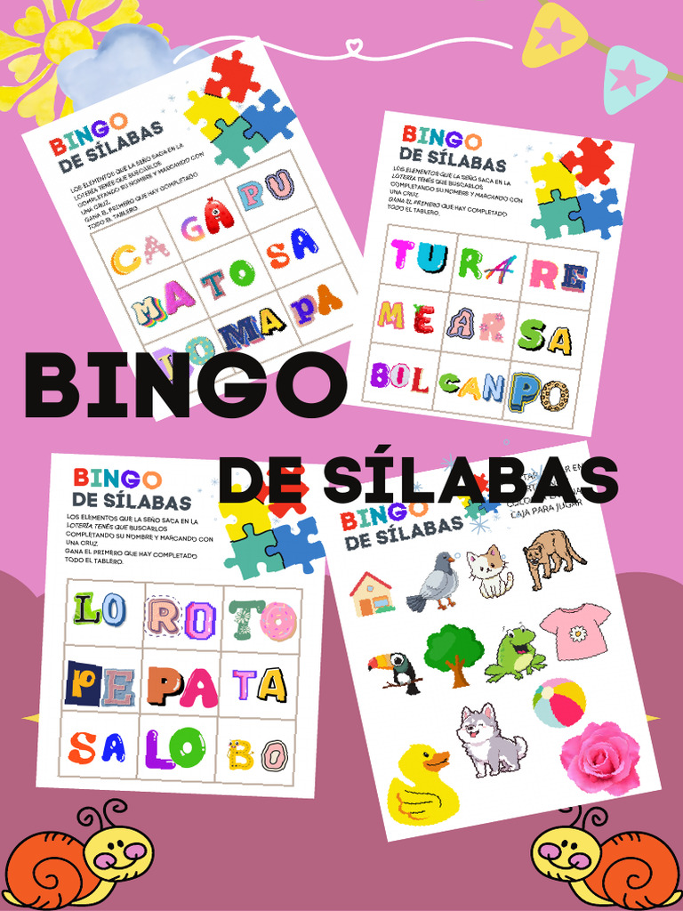 Bingo de Sílabas Del Portalderecursospedagógicos | PDF