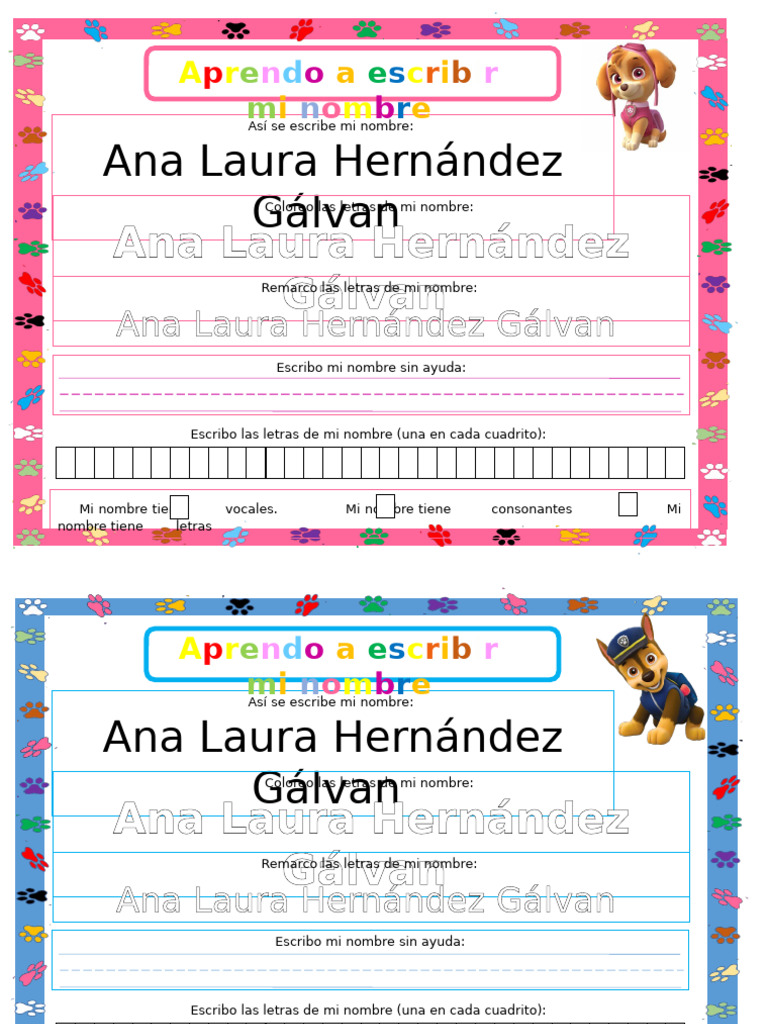 Aprendo Mi Nombre | PDF