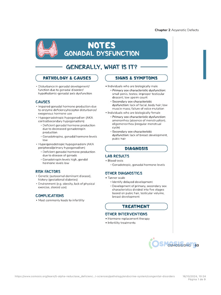 5-Alpha-Reductase Deficiency - Video, Causes, & Meaning - Osmosis | PDF