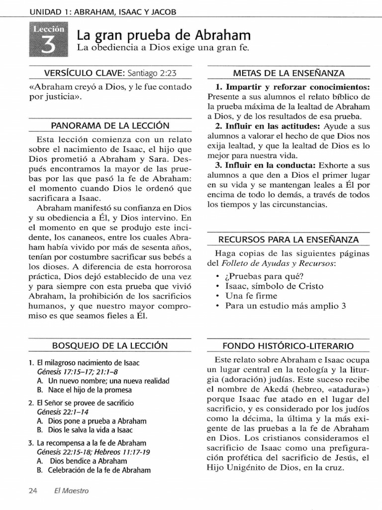Lección 3 La Gran Prueba de Abraham | PDF