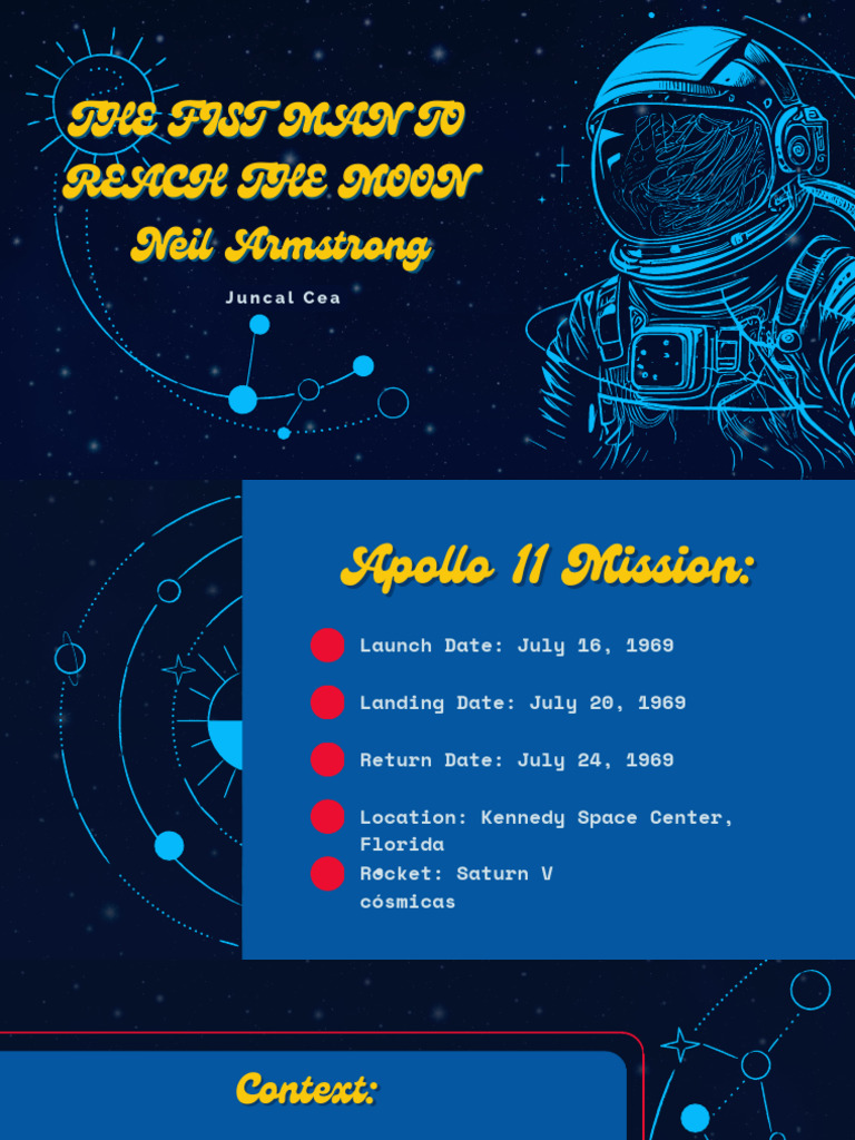 Presentación de Escala de Años Luz en El Espacio Retro Colorido | PDF | Apollo 11 | Neil Armstrong