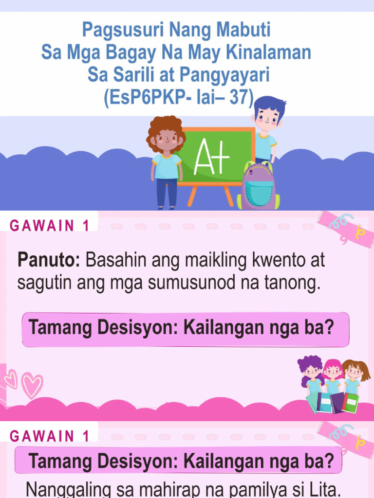 Mabuting Pagsusuri at Pagpapasya Q1 WK 5 - Copy (1) | PDF