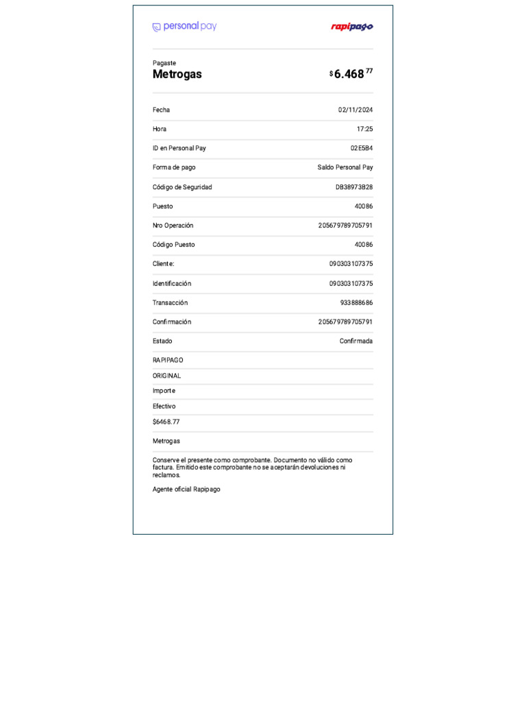 Metro Gas | PDF