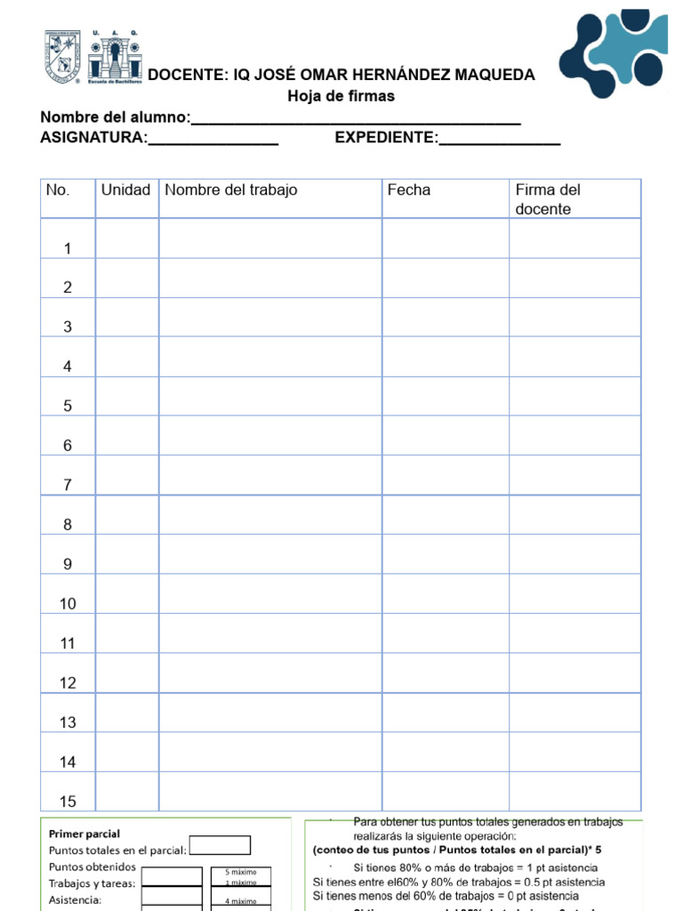 -Hoja de Firmas 2025-2.Docx | PDF