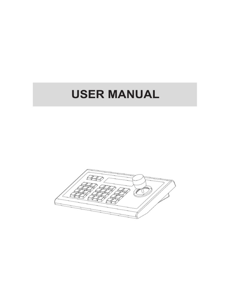 Manual Controlador de Teclado Joystick PTZ | PDF | Visor de cristal ...