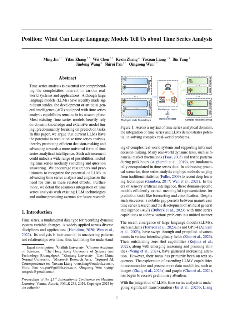 Position: What Can Large Language Models Tell Us About Time Series ...