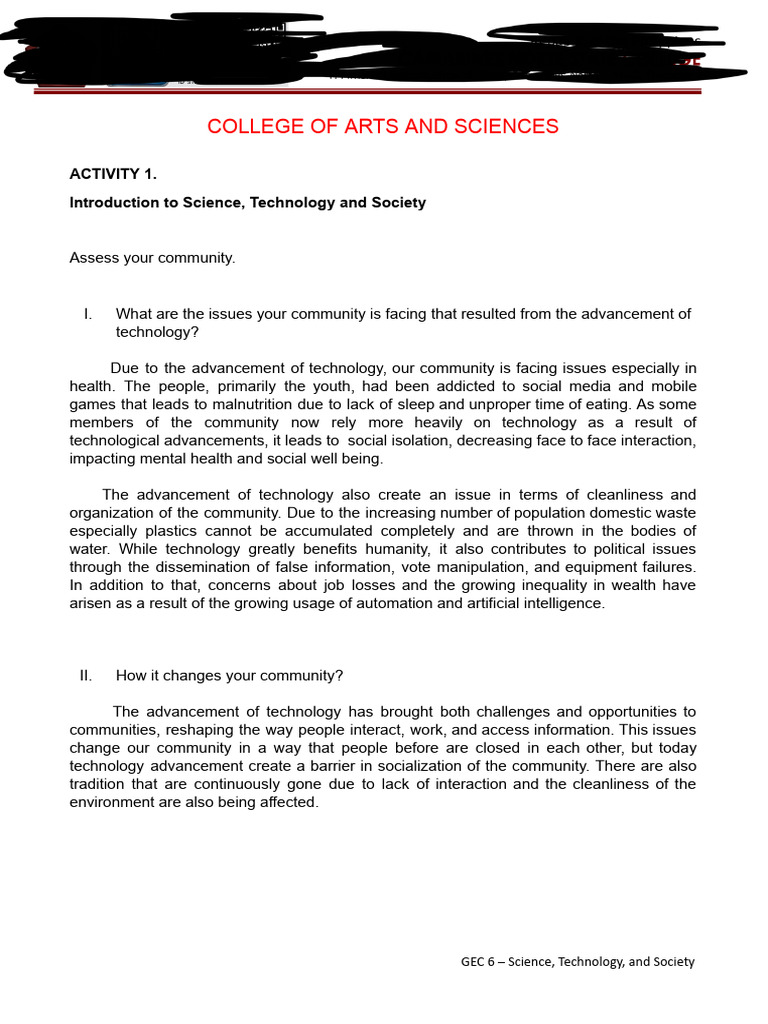 Community Challenges from Tech Advancements | PDF | Social Media ...